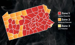How common is Radon in Pennsylvania?